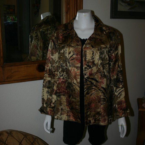 Chico's Design | Jackets & Coats | Chicos Design Asian Inspired Silk ...
